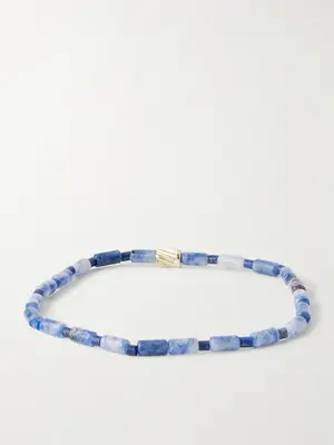 Luis Morais 14 Karat Gold Glass Beaded Bracelet