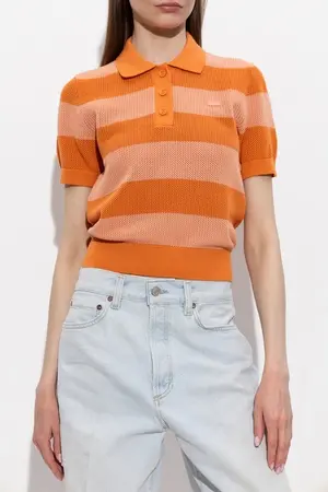 Lacoste Striped Pattern Polo Shirt