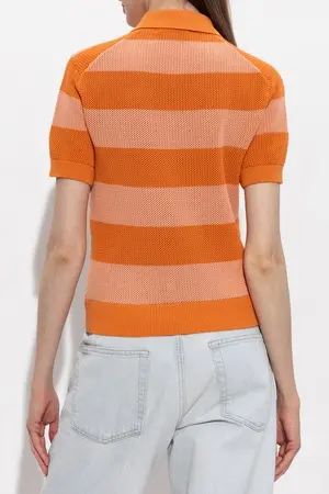 Lacoste Striped Pattern Polo Shirt