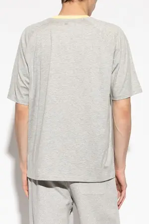 AMI Paris Embroidered Logo T-shirt - Grey