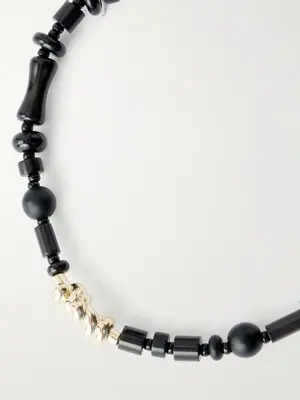 Luis Morais 14k Gold Agate Bead Bracelet