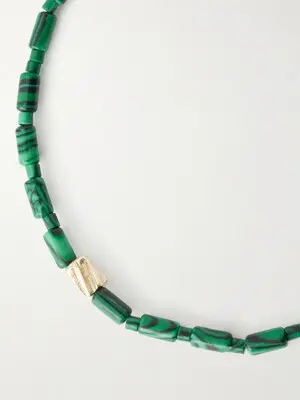Luis Morais 14-karat Gold & Agate Beaded Bracelet