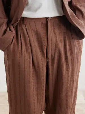KARDO Antonio Straight-leg Striped Cotton-canvas Trousers