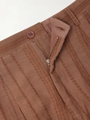 KARDO Antonio Straight-leg Striped Cotton-canvas Trousers