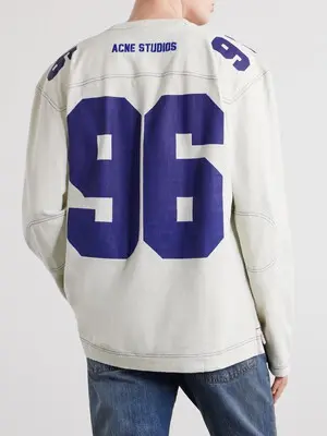 Acne Studios Exfold Printed Cotton-jersey T-shirt
