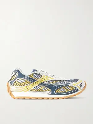 Bottega Veneta Orbit Metallic Rubber And Mesh Sneakers - Multi