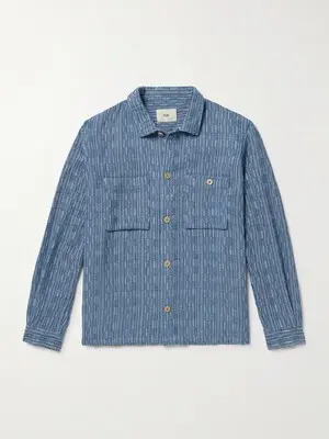 Folk Patch Basketweave Cotton Overshirt