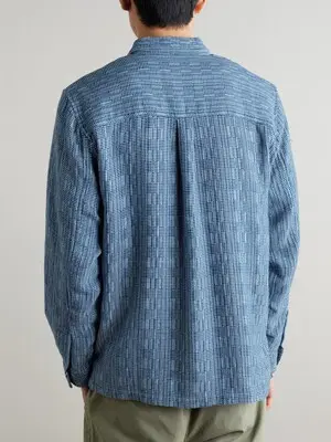 Folk Patch Basketweave Cotton Overshirt