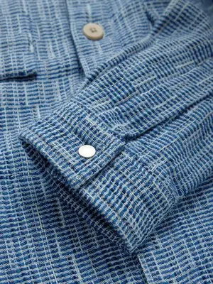 Folk Patch Basketweave Cotton Overshirt