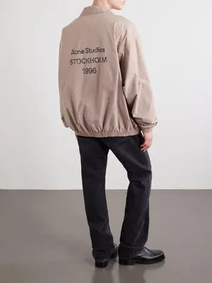 Acne Studios Olando Logo-print Cotton-poplin Zip-up Track Jacket