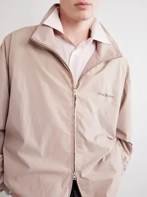 Acne Studios Olando Logo-print Cotton-poplin Zip-up Track Jacket
