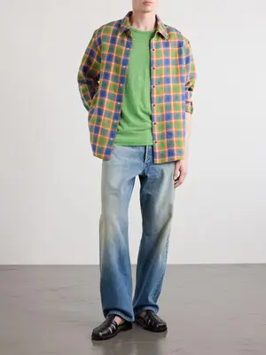 GOD'S TRUE CASHMERE Signature Linen T-shirt - Green