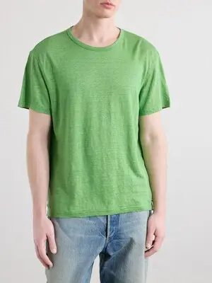 GOD'S TRUE CASHMERE Signature Linen T-shirt - Green