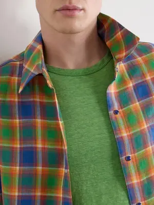 GOD'S TRUE CASHMERE Signature Linen T-shirt - Green