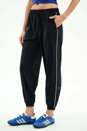 Splits59 Megan Woven Nylon Jogger With Piping - Black/creme