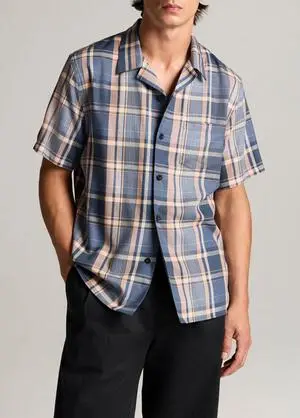 Vince Prine Plaid Cotton-blend Cabana Shirt