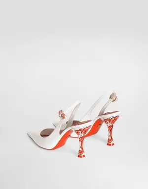 Dolce & Gabbana Patent Leather Slingback With Majolica Buckle