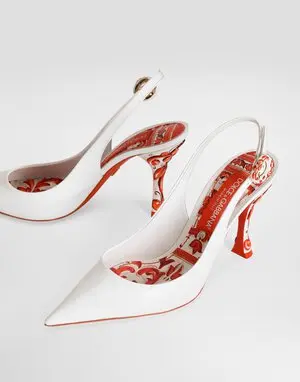 Dolce & Gabbana Patent Leather Slingback With Majolica Buckle