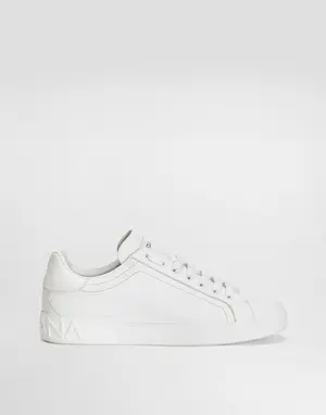 Dolce & Gabbana Calfskin Portofino Sneakers - White
