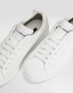 Dolce & Gabbana Calfskin Portofino Sneakers - White