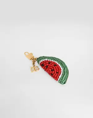 Dolce & Gabbana Raffia Charm Key Ring - Multicolor