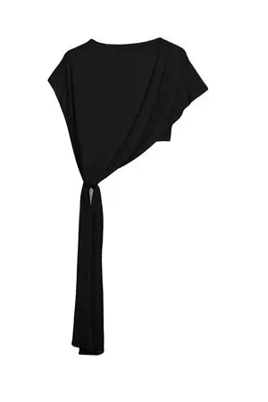NOCTURNE Asymmetric Tie-detail Blouse