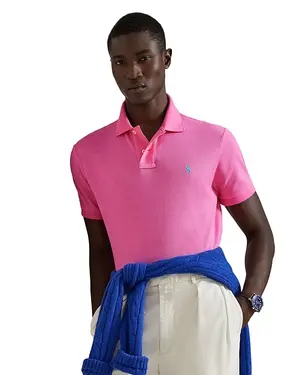 Polo Ralph Lauren Classic Fit Mesh Polo Shirt - Baja Pink