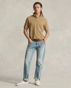 Polo Ralph Lauren Classic Fit Mesh Polo Shirt - Luxury Tan