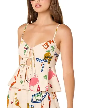 Astr The Label Alma Tie Front Top