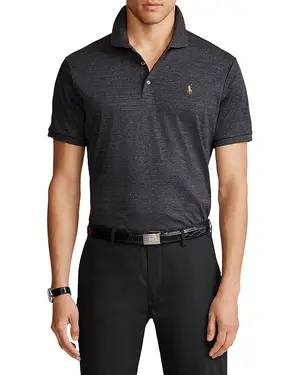 Polo Ralph Lauren Classic Fit Soft Cotton Polo Shirt - Black Marl Heather