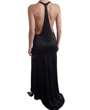HEIRESS BEVERLY HILLS Deep Plunge Gown - Black