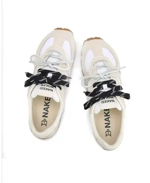 NAKED WOLFE Lightning Sneaker - White Nylon