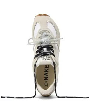 NAKED WOLFE Lightning Sneaker - White Nylon