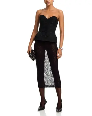 Alexander McQueen Ribcage Embroidery Corset Top