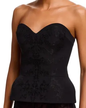 Alexander McQueen Ribcage Embroidery Corset Top