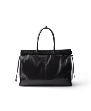 Prada Bonnie Leather Tote Bag - Black