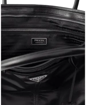 Prada Bonnie Leather Tote Bag - Black