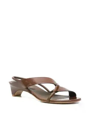 DEL CARLO Crossover Strap Slingback Sandals