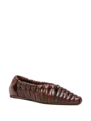 PANTANETTI Woven Leather Ballet Flats