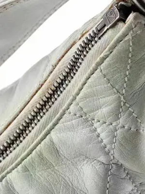 Dior D Charm Zip Cannage Quilt Lambskin Small Hobo Bag