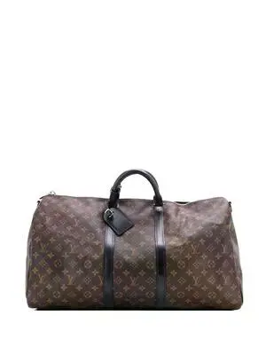 LOUIS VUITTON Keepall Bandouliere 55 Travel Bag - Brown