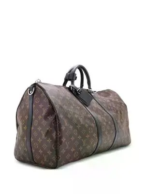 LOUIS VUITTON Keepall Bandouliere 55 Travel Bag - Brown