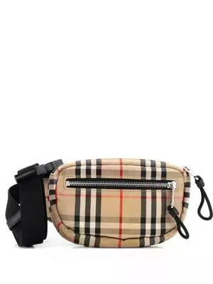 Burberry Vintage Check Canvas Belt Bag - Brown