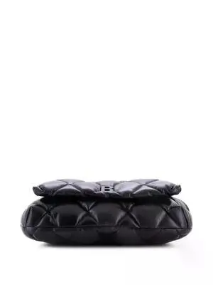 Balenciaga Quilted Leather Large Clutch Bag