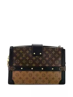 LOUIS VUITTON Reverse Monogram Canvas Clutch Bag - Brown