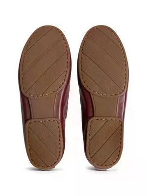 Tommy Hilfiger Burgundy Leather Lace-up Loafers