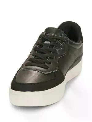Calvin Klein Grained Texture Panelled Sneakers - Black