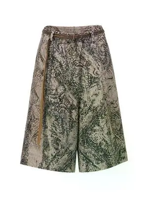 R13 Paisley Print Wide-leg Shorts - Neutrals