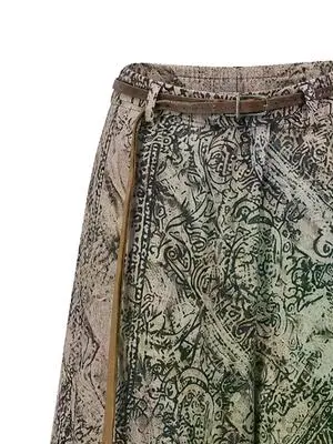 R13 Paisley Print Wide-leg Shorts