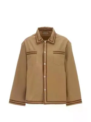 BODE Canteen Contrast-trim Shirt - Brown
